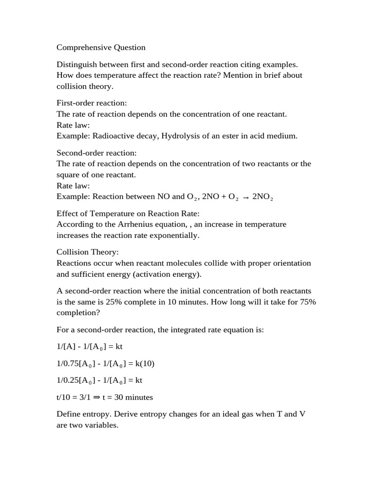 12 Complete Chemistry Answers | PDF | Amine | Reaction Rate