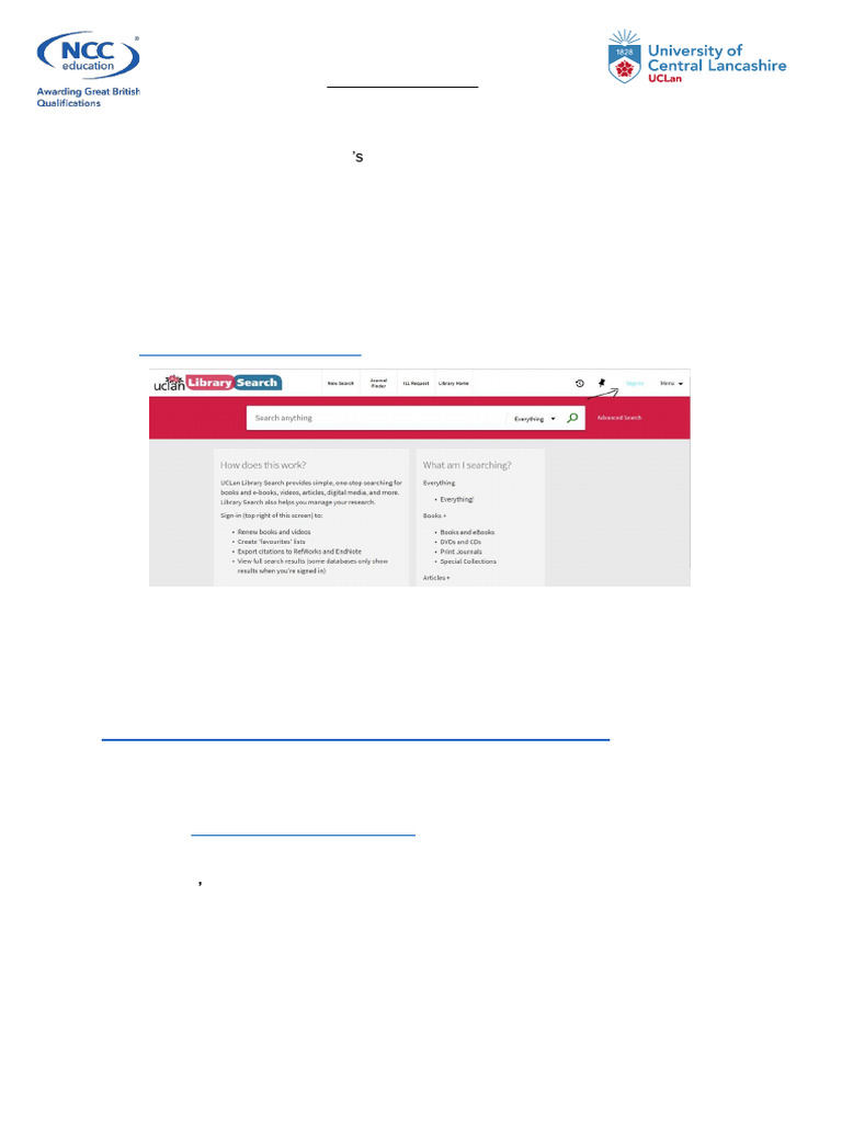 UCLan Online Library Access Guide | PDF