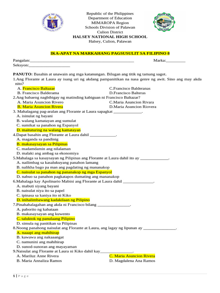 Grade 8 | PDF
