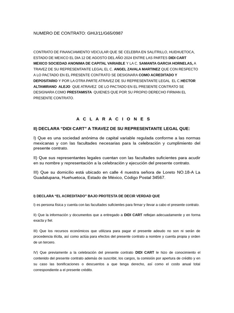 Contrato Mercanti Nuevo | PDF