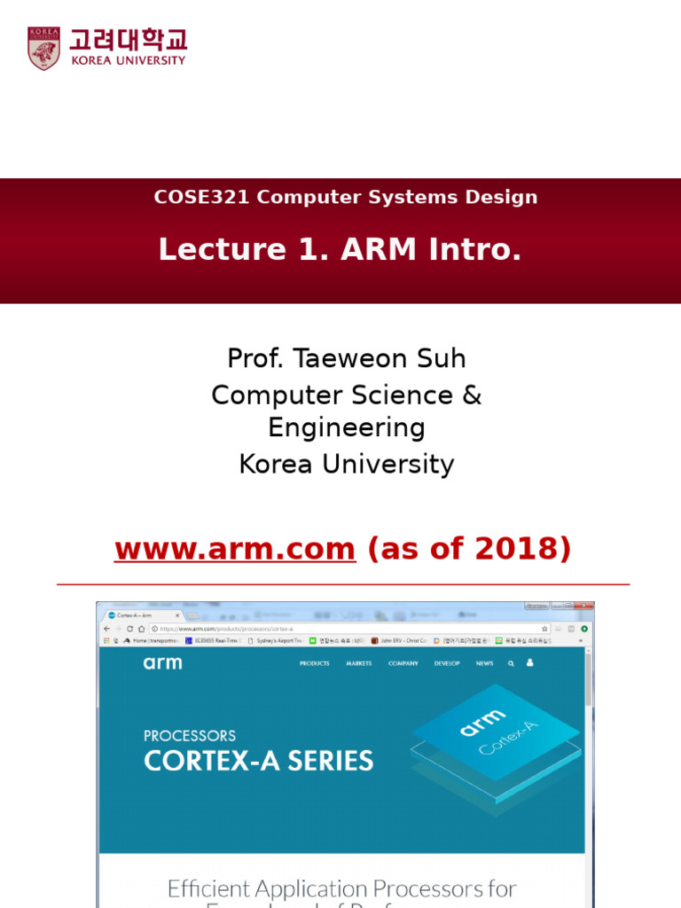 CSD Lec1 Arm Intro | PDF | Computer Data Storage | Central Processing Unit