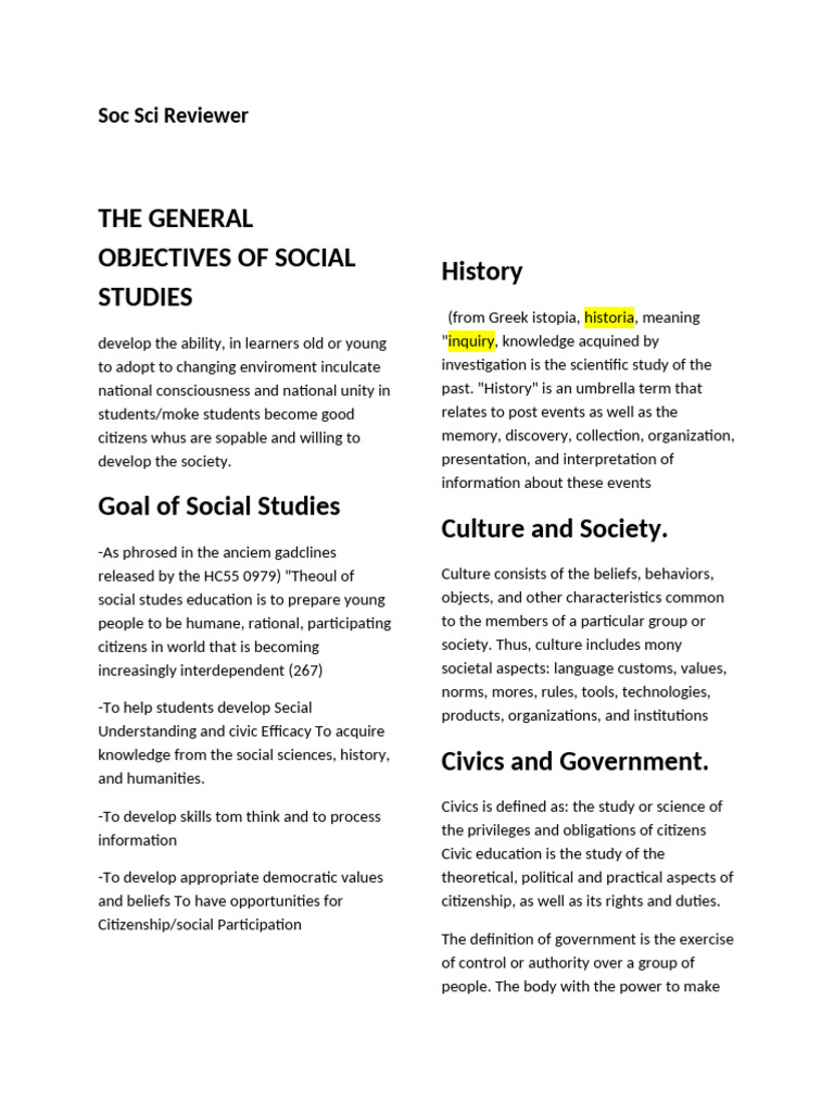 Soc Sci Reviewer WPS Office | PDF | Cognitive Development | Knowledge