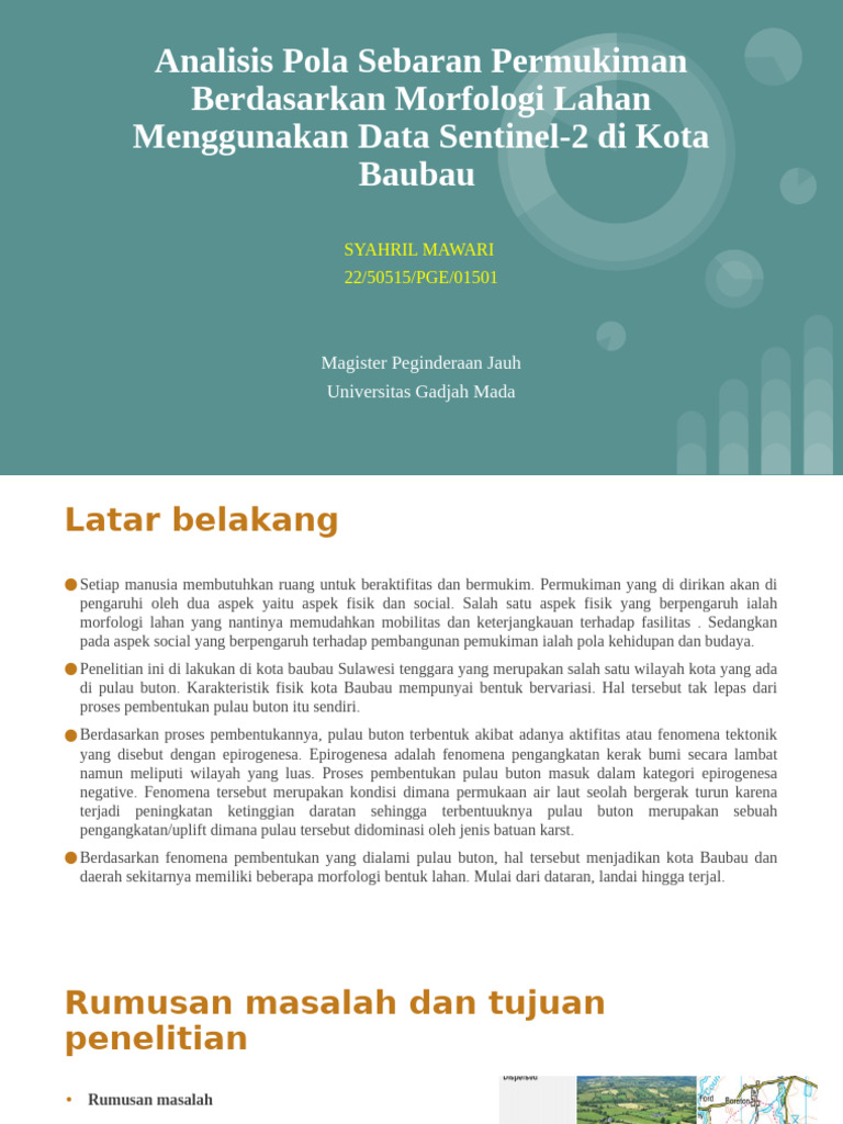 Analisis Pola Sebara Pemukiman Berdasarkan Morfologi Lahan Di | PDF