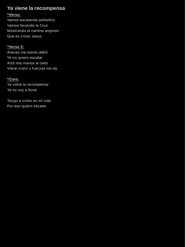 Ya Viene La Recompensa | PDF