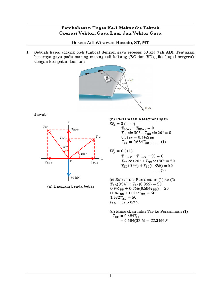 Pembahasan Tugas Ke-1 | PDF