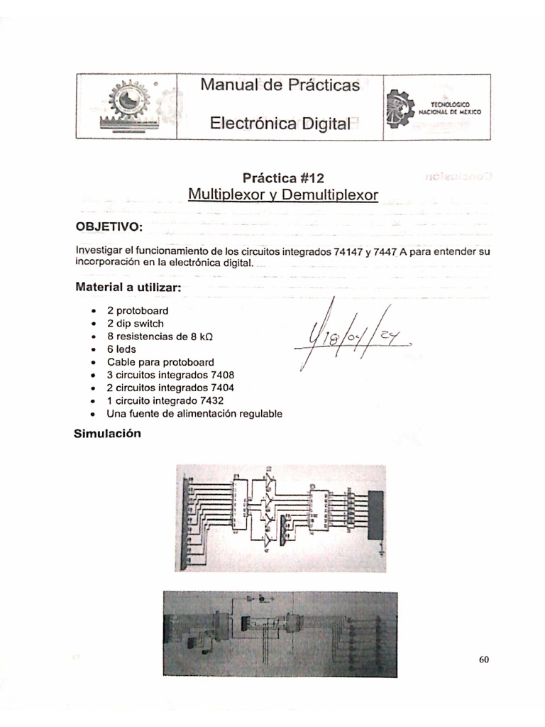 Práctica 12. Multiplexor y Demultiplexor | PDF