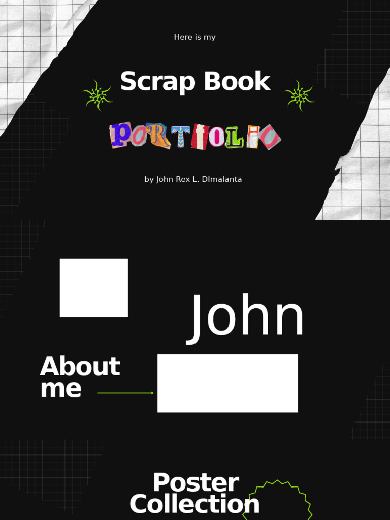 White Black Scrap Book Online Portfolio | PDF