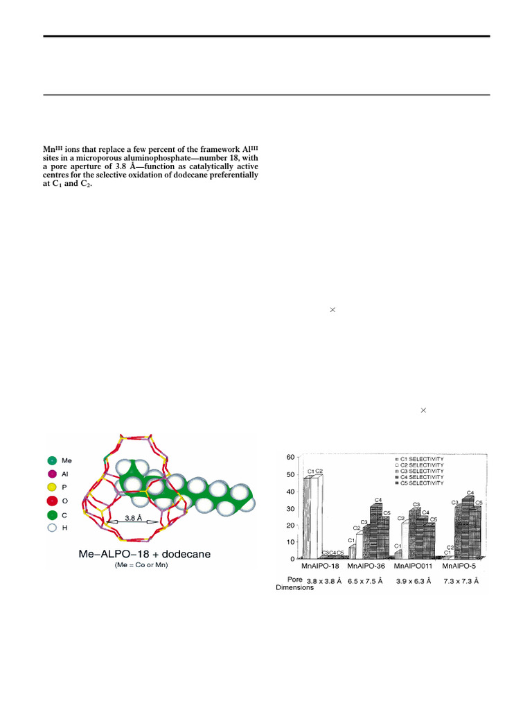 A Manganese-Containing Molecular Sieve Catalyst Designed For The ...