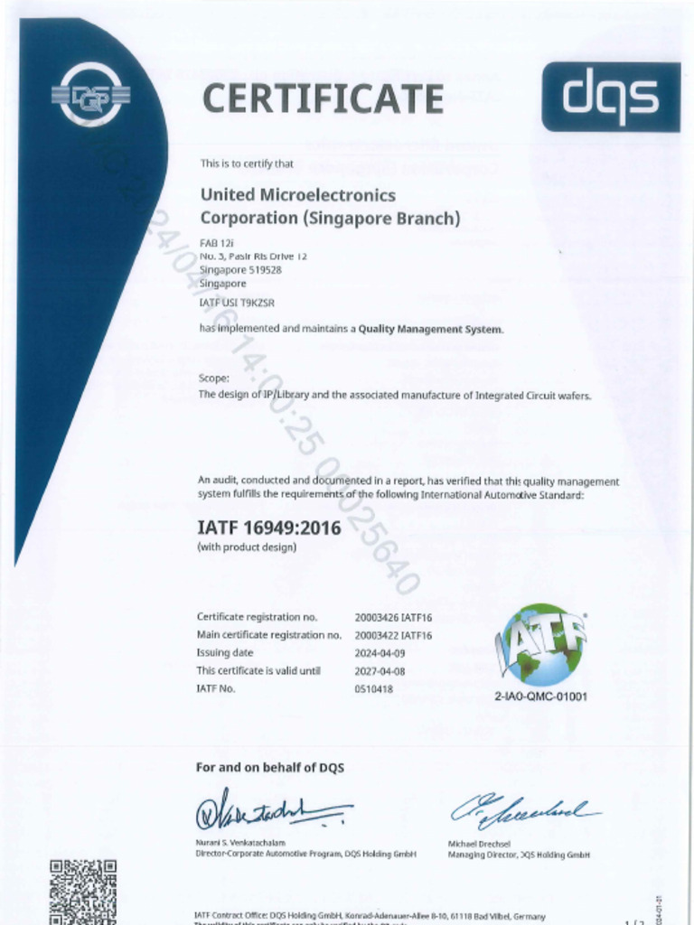 Iatf 16949 Umc | PDF