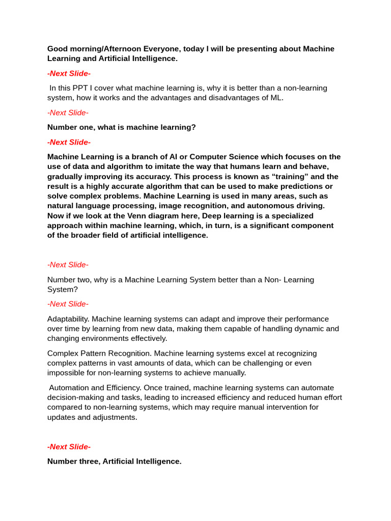 Machine Learning Presentation Pdf Machine Learning Artificial