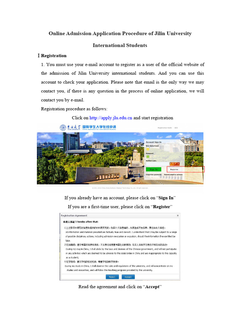 Admission Application Procedure | PDF | Internet