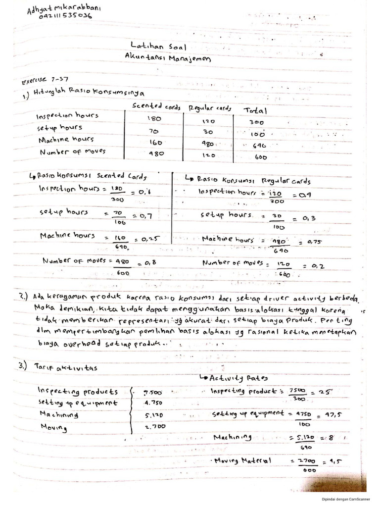 ADHYATMIKARABBANI - Latihan Soal Akuntansi Manajemen - TM 6 | PDF