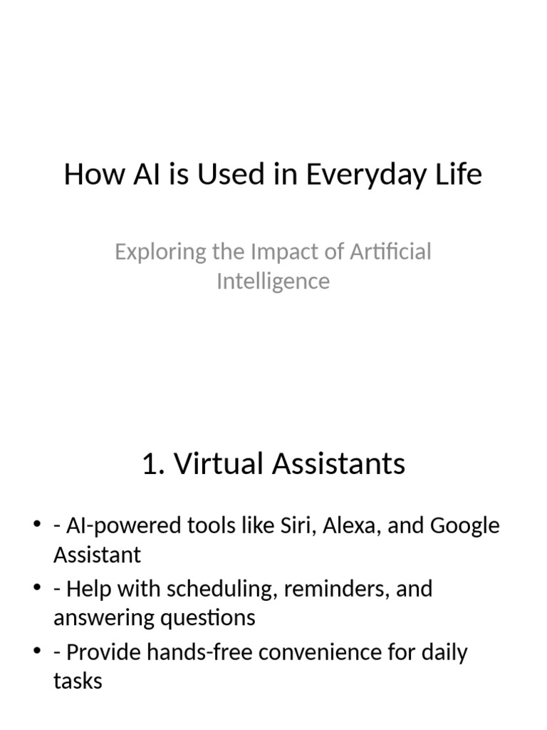 AI in Everyday Life | PDF