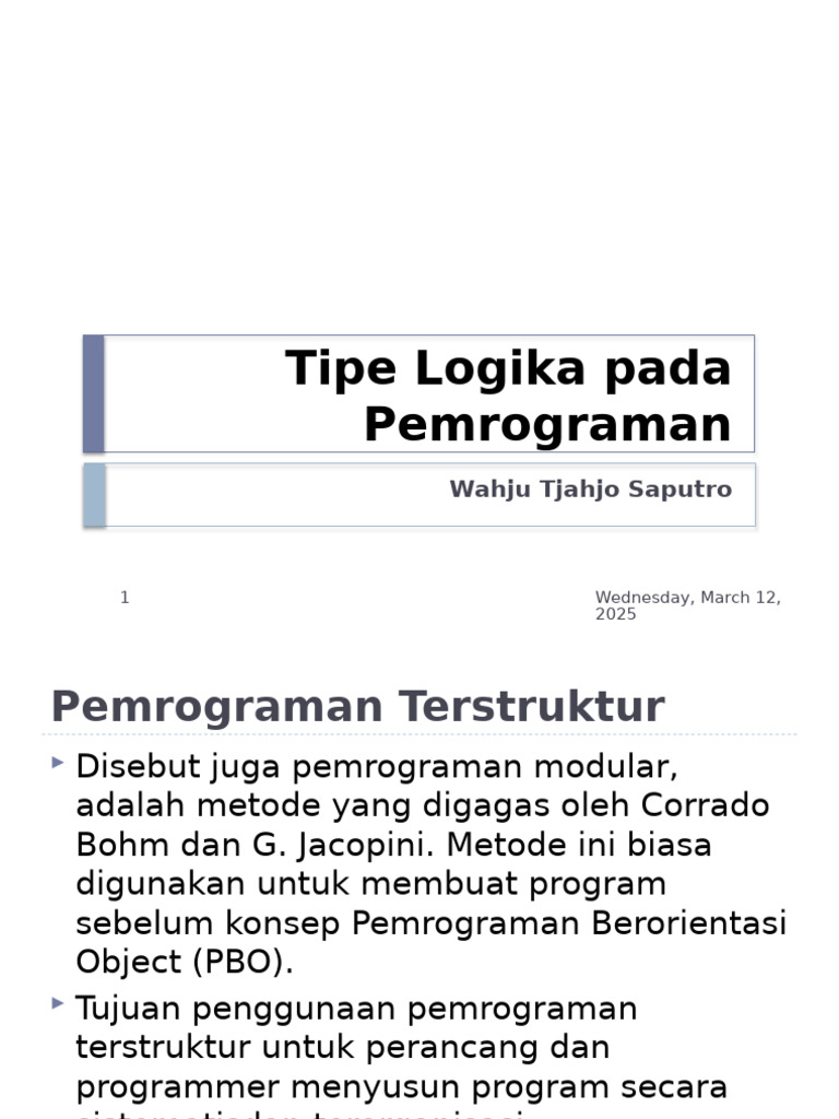 Praktkum-5 Tipe Logika Pada Pemrograman | PDF