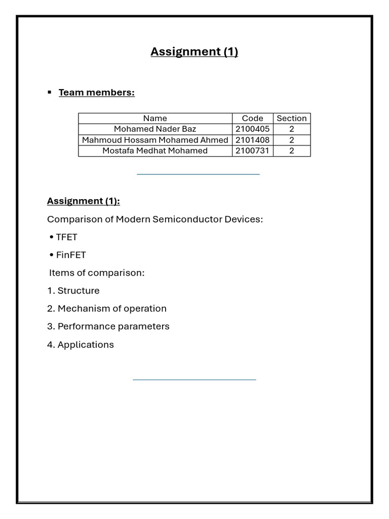 Major Task Advanced Semicondactor 2100731 | PDF | P–N Junction | Field Effect Transistor