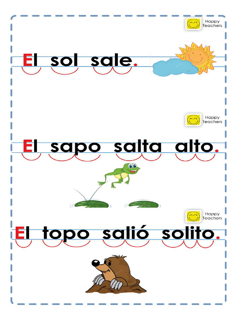 Lectura de Oraciones Preescolar e Infantil | PDF