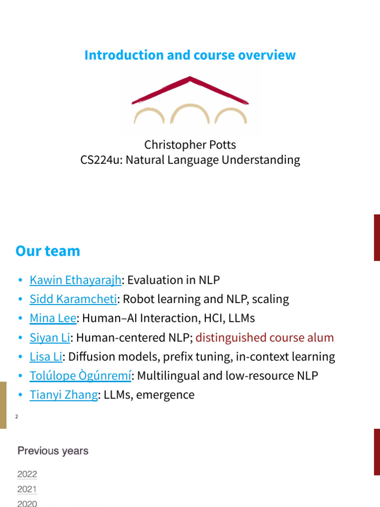 Cs224u Intro 2023 Handout | PDF | Causality | Artificial Intelligence