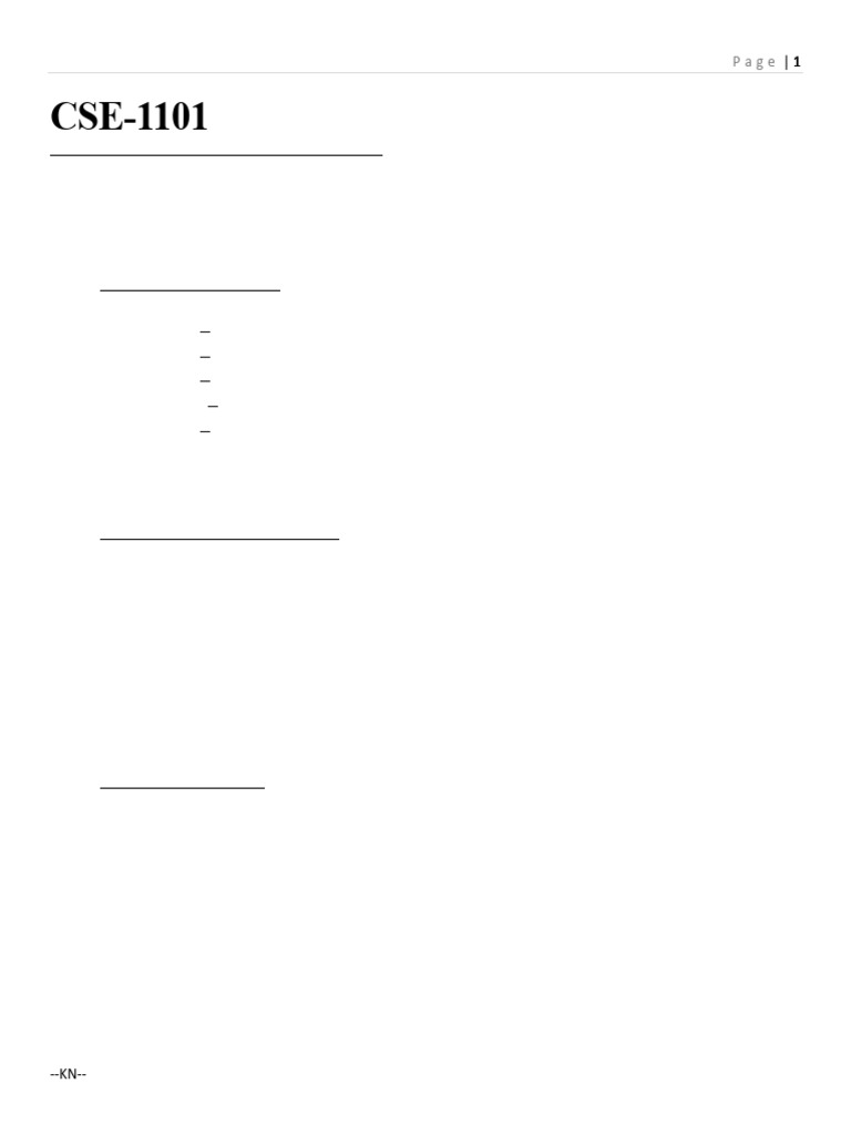 Cse 1101 Common Definitions From Previous Exam | PDF | Pointer ...