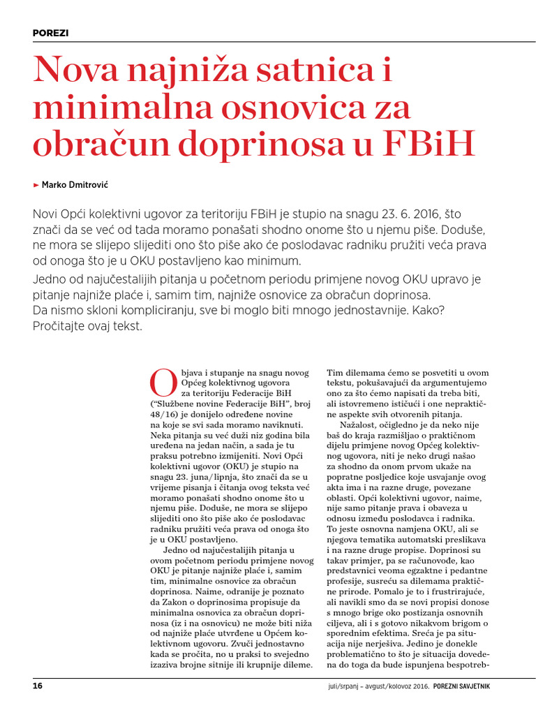 Porezni Savjetnik-Nova Satnica | PDF