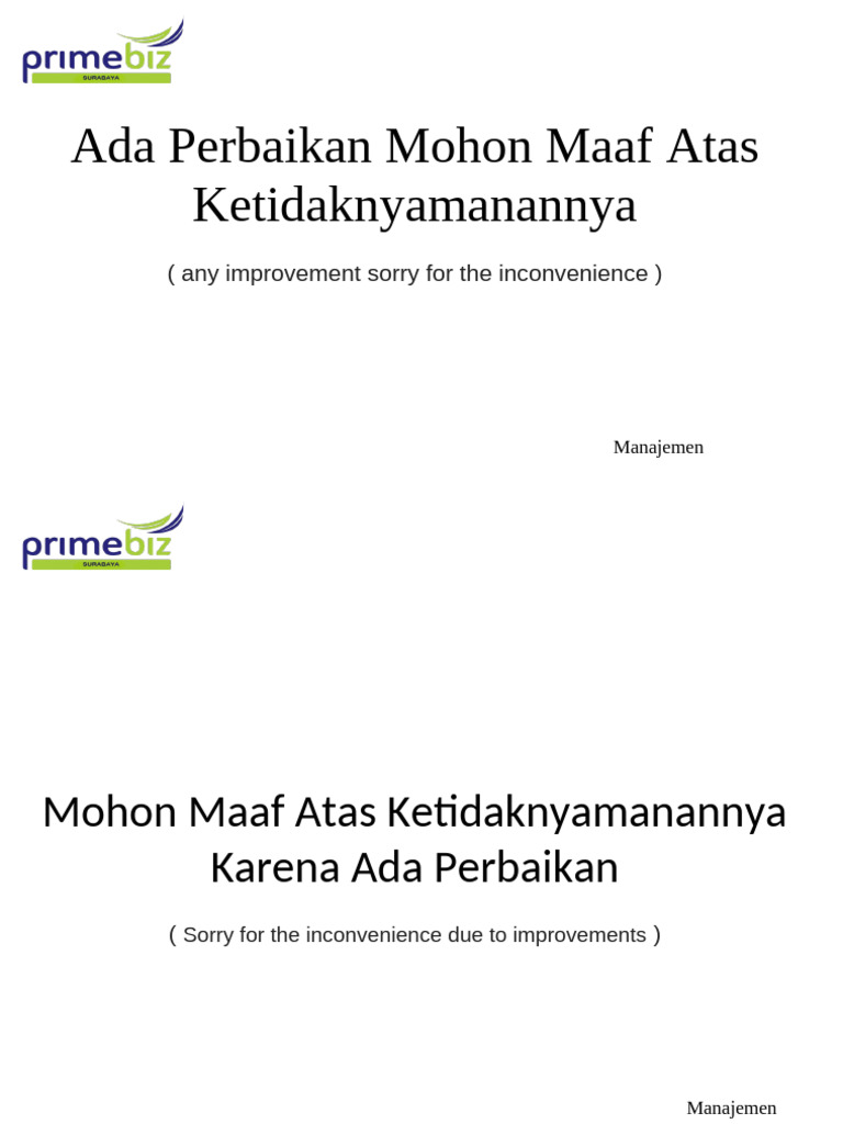 Sign Perbaikan | PDF