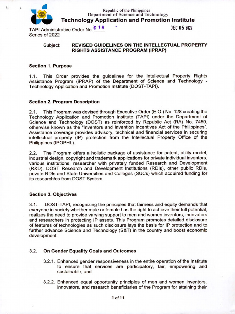 Ao-2022-018 - Revised Guidelines On The Intellectual Property Rights ...