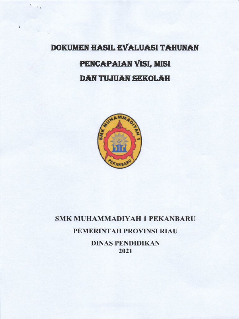 No. 26. Dokumen Hasil Evaluasi Tahunan Pencapaian Visi, Misi, Tujuan Dan Rencana Sekolah | PDF