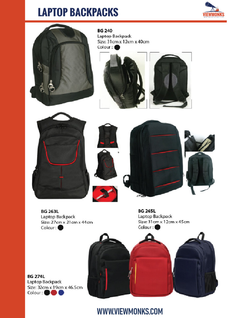 Laptop Bagpacks Catalogue 1 | PDF