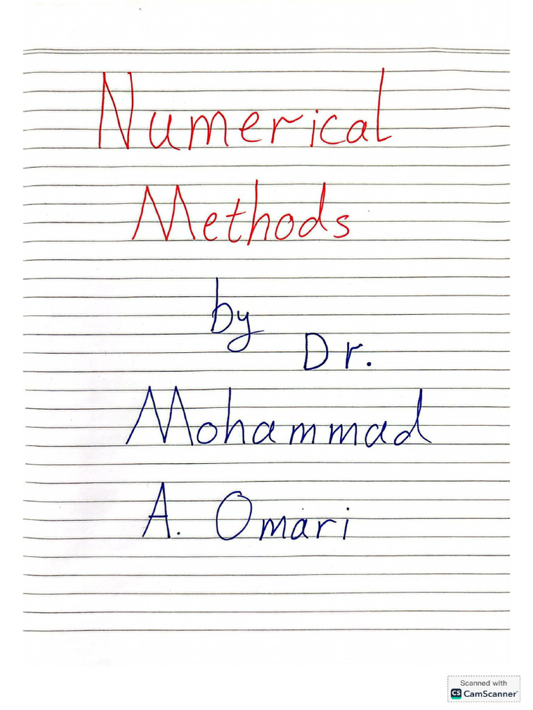 Numerical chapter 3 | PDF