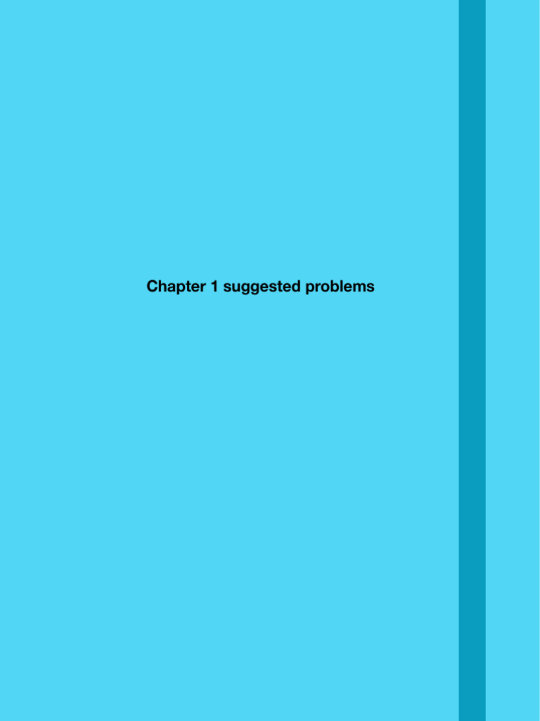 Chapter 1 Suggested Problems | PDF