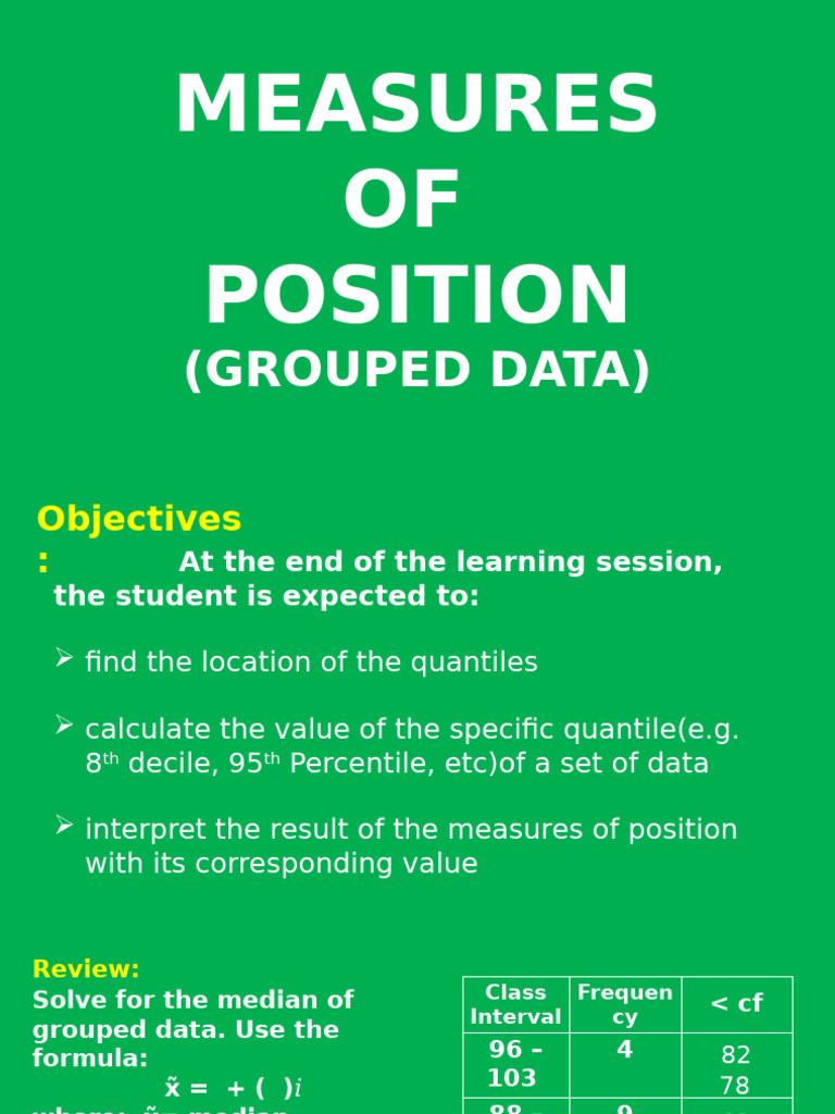 Measures of Position Grouped 3 | PDF | Quantile | Statistical Analysis
