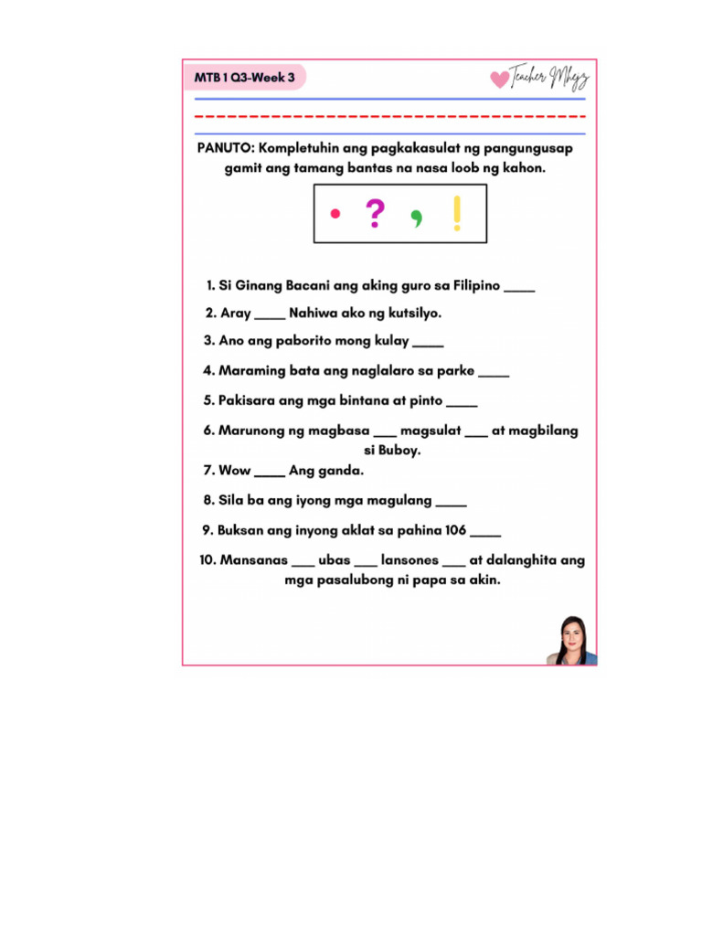 ACTIVITY Grade-1-MBT-1 | PDF