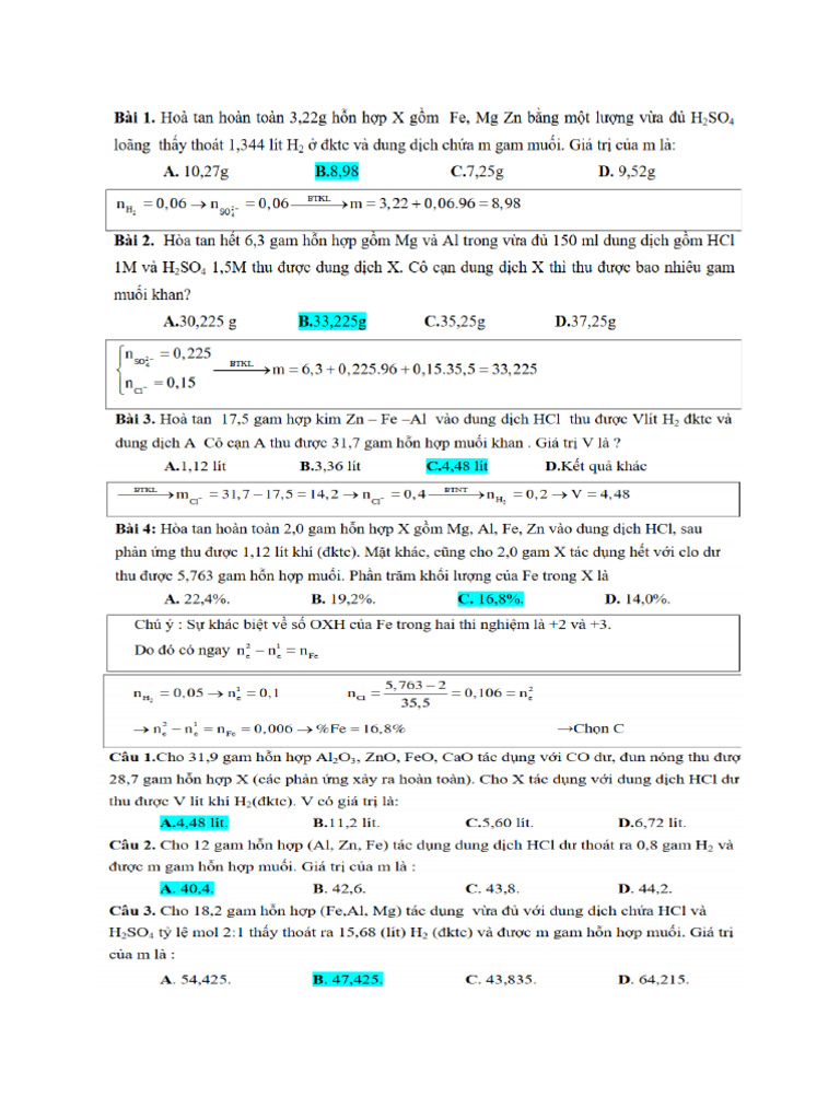 ki+hcl, h2so4 khó( có hsg) | PDF
