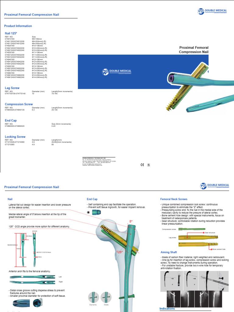 De WI PI en 003 PM A0 Proximal Femoral Compression Nail | PDF | Screw ...