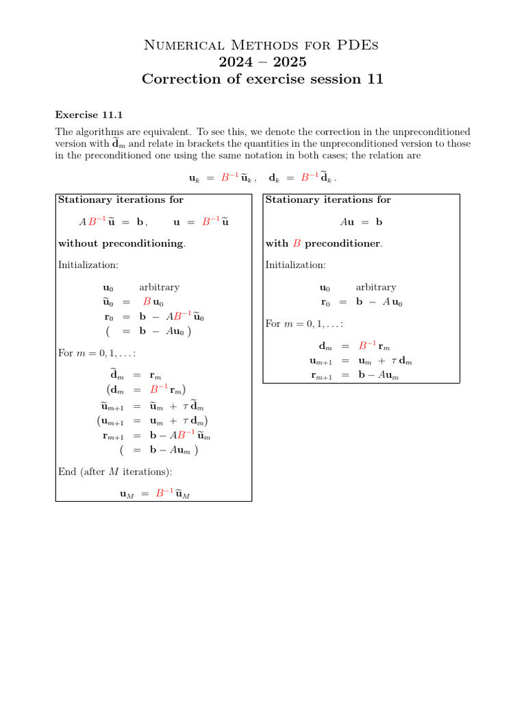 Numerical Methods for PDEs: Iterative Algorithms | PDF | Applied ...