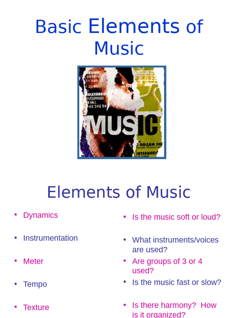 MAPEH 5 - MUSIC PPT Q3 - Basic Elements of Music | PDF | Tempo ...