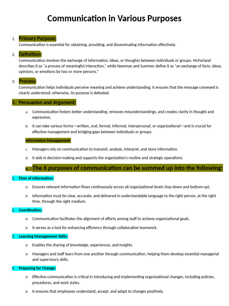 Effective Communication in Organizations | PDF | Communication ...