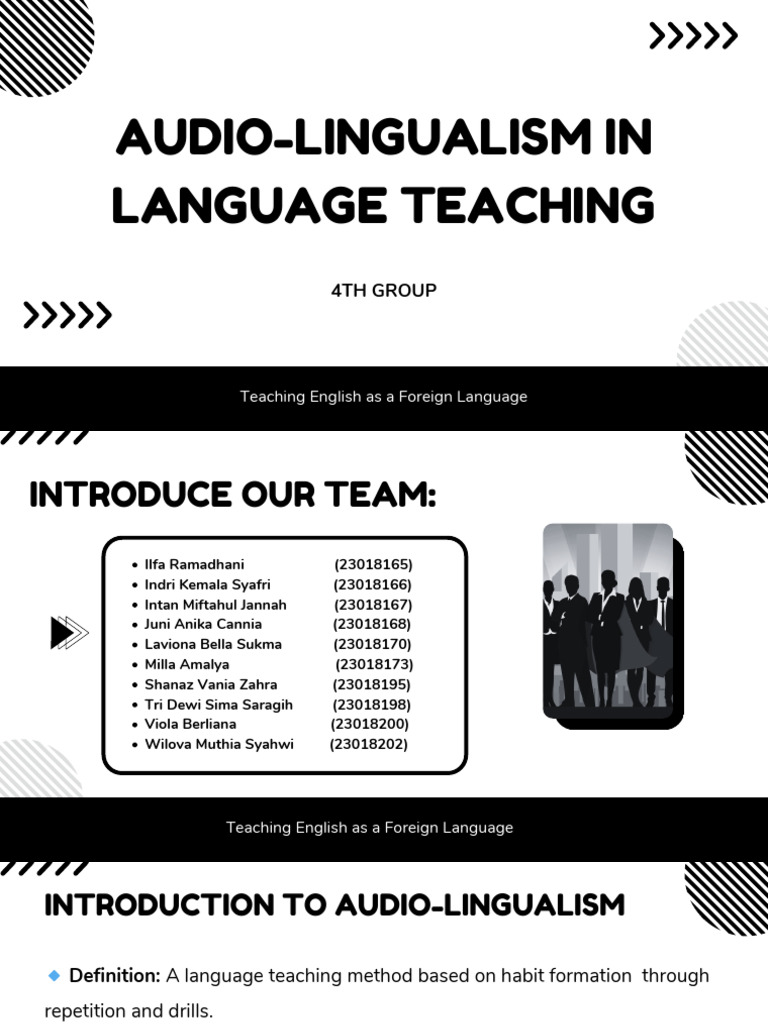 Group 4 Audio Lingualism | PDF | Second Language Acquisition | Language Acquisition