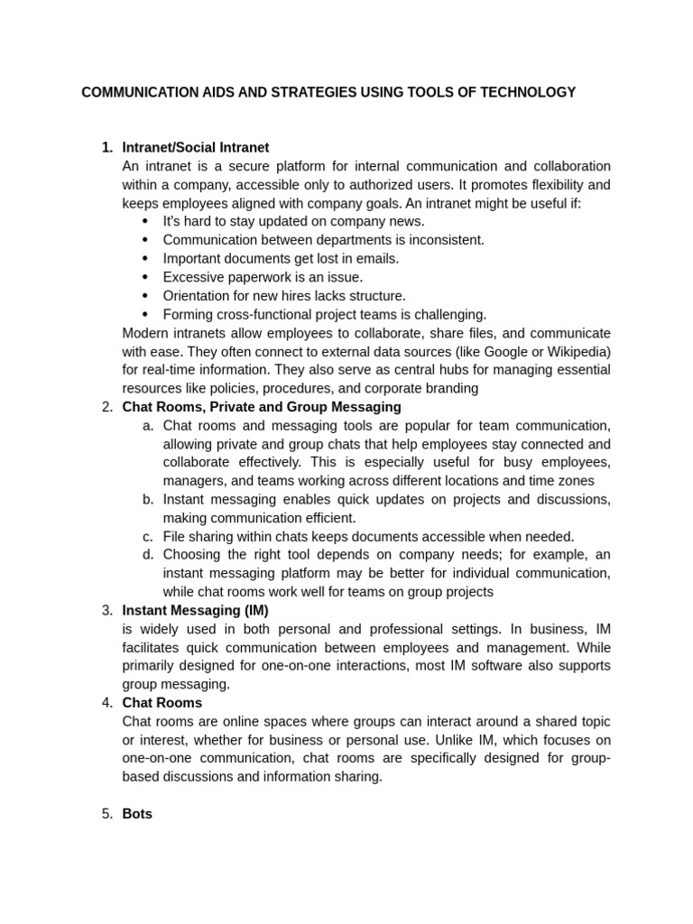 Effective Communication Strategies with Technology | PDF