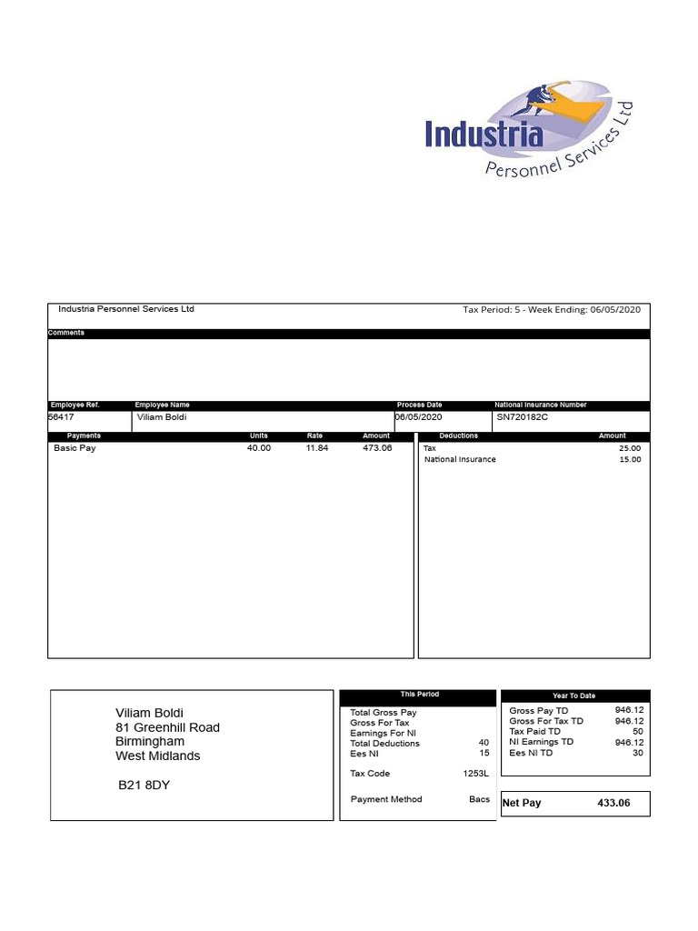 Payslip May 2020 | PDF