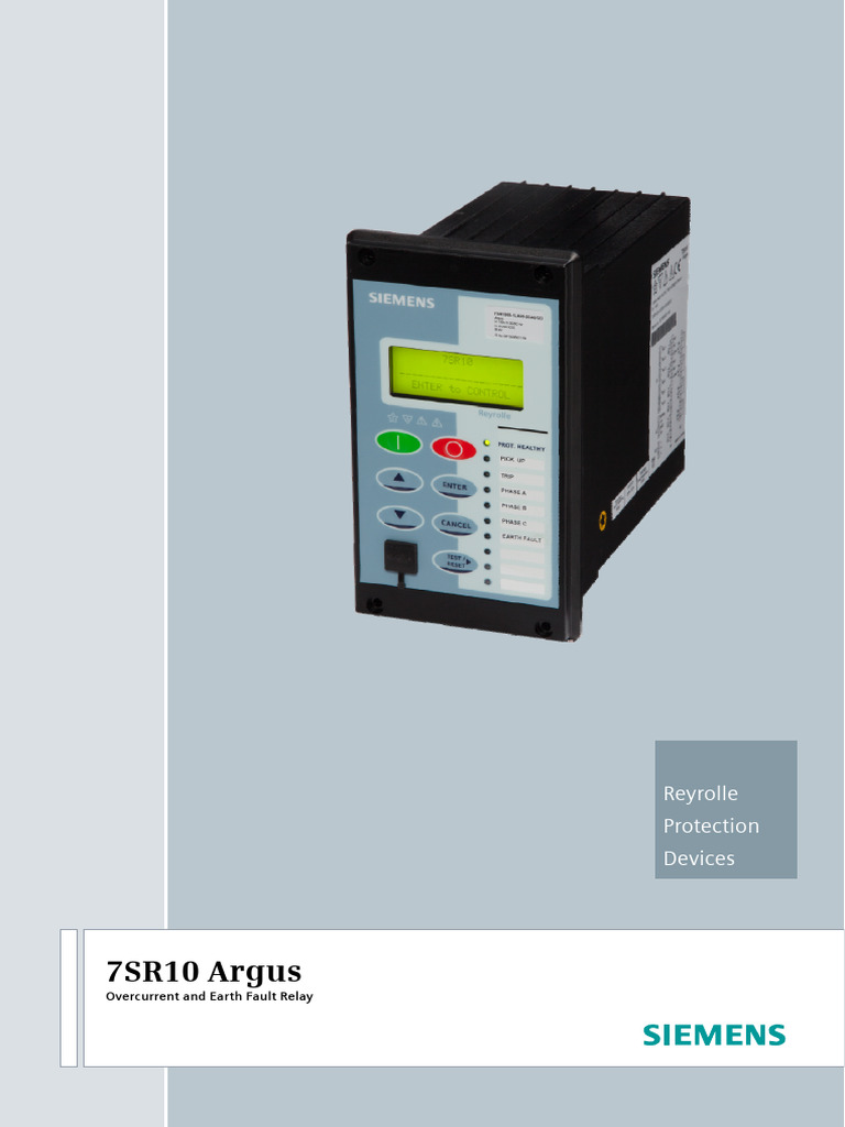 7SR10 Argus Overcurrent and Earth Fault Relay | PDF | Relay | Usb