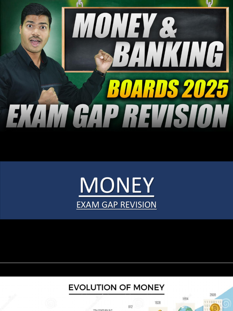 Money & Banking Exam Gap Revision | PDF | Money | Reserve Bank Of India