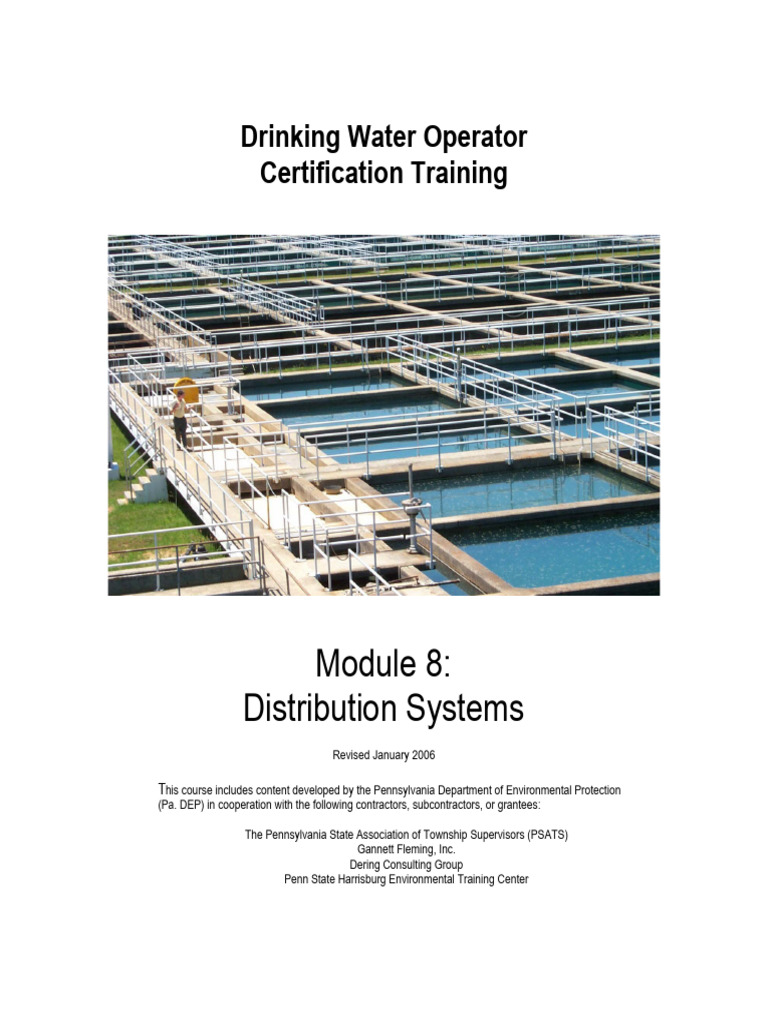 Drinking Water Distribution Systems Training | PDF | Pipe (Fluid Conveyance) | Horsepower