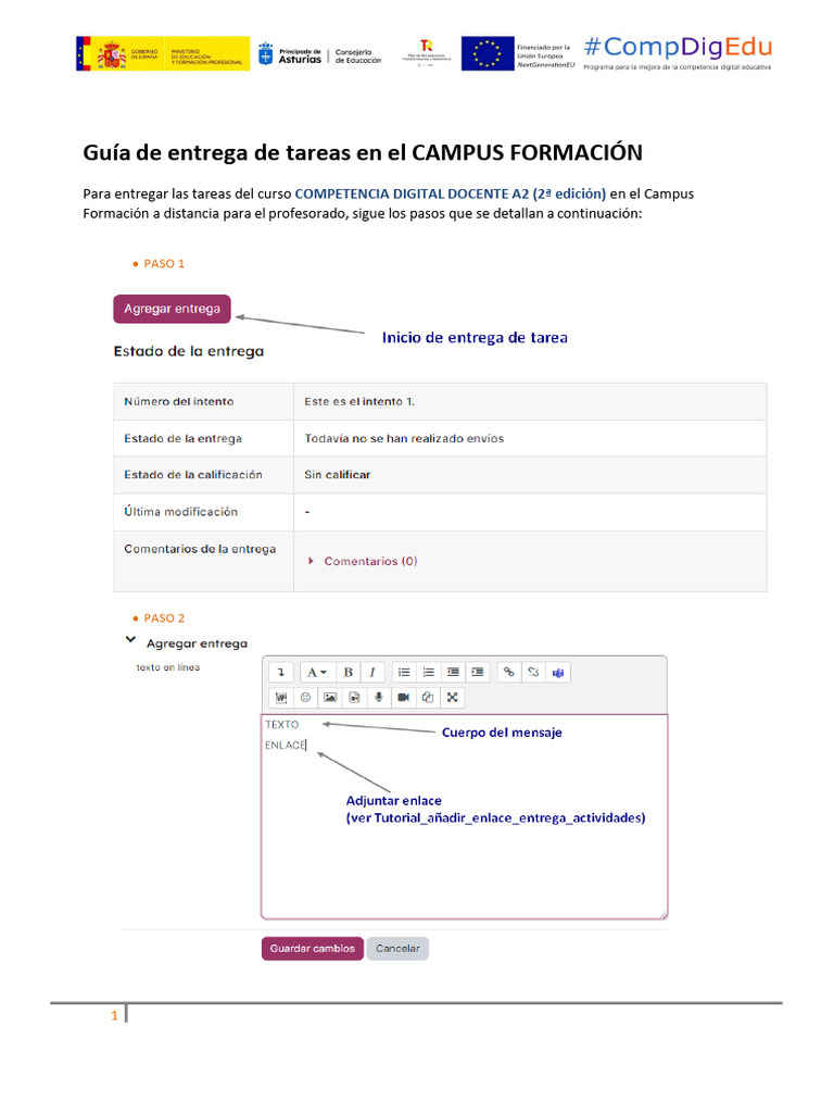 0.tutorial Entrega Tareas | PDF