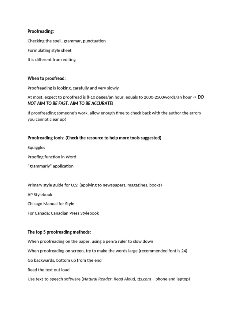 An Introduction To Proofreading | PDF