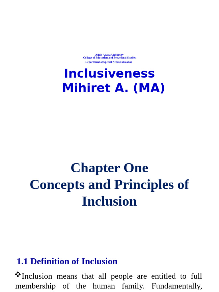 Inclusiveness Chapter One New 2024 | PDF | Inclusion (Education ...