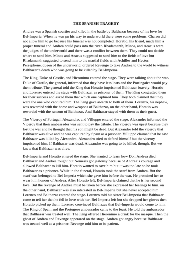 The Spanish Tragedy | PDF