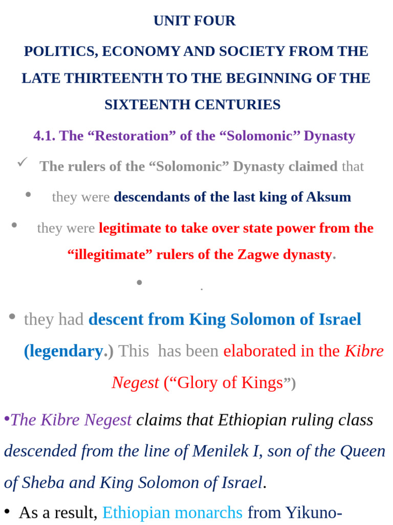 Hist 1012 Unit Four Powerpoint New | PDF | Ethiopia