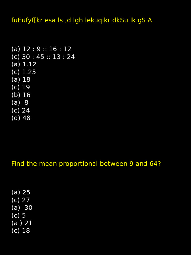 Ratio and Proportion Problems | PDF | Division (Mathematics) | Arithmetic