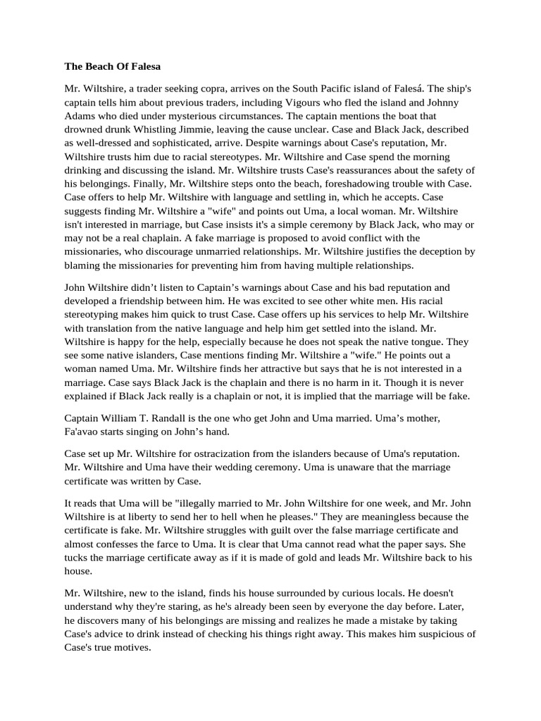 Deception on Falesá Island | PDF | Colonialism | Imperialism