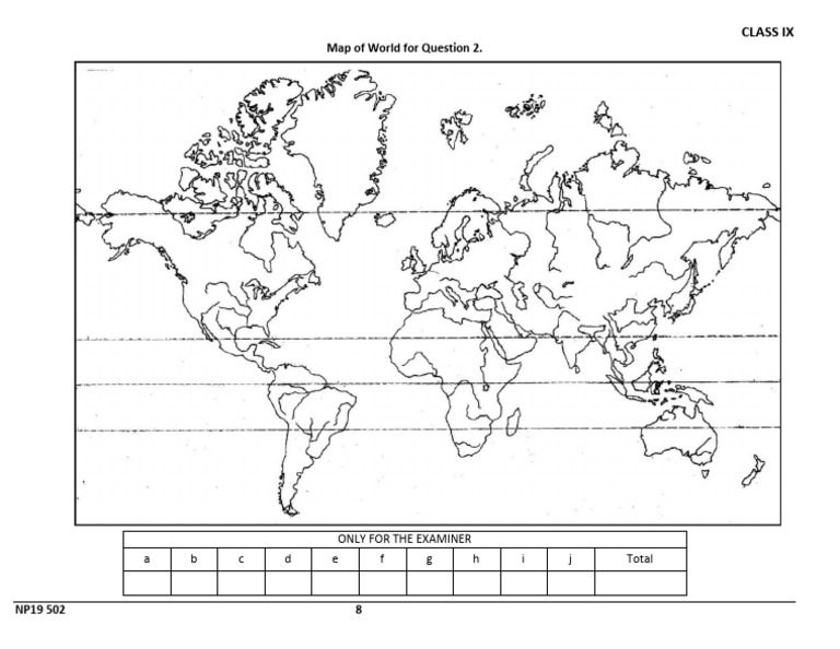 ICSE Class 9 World Map Exam Guide | PDF